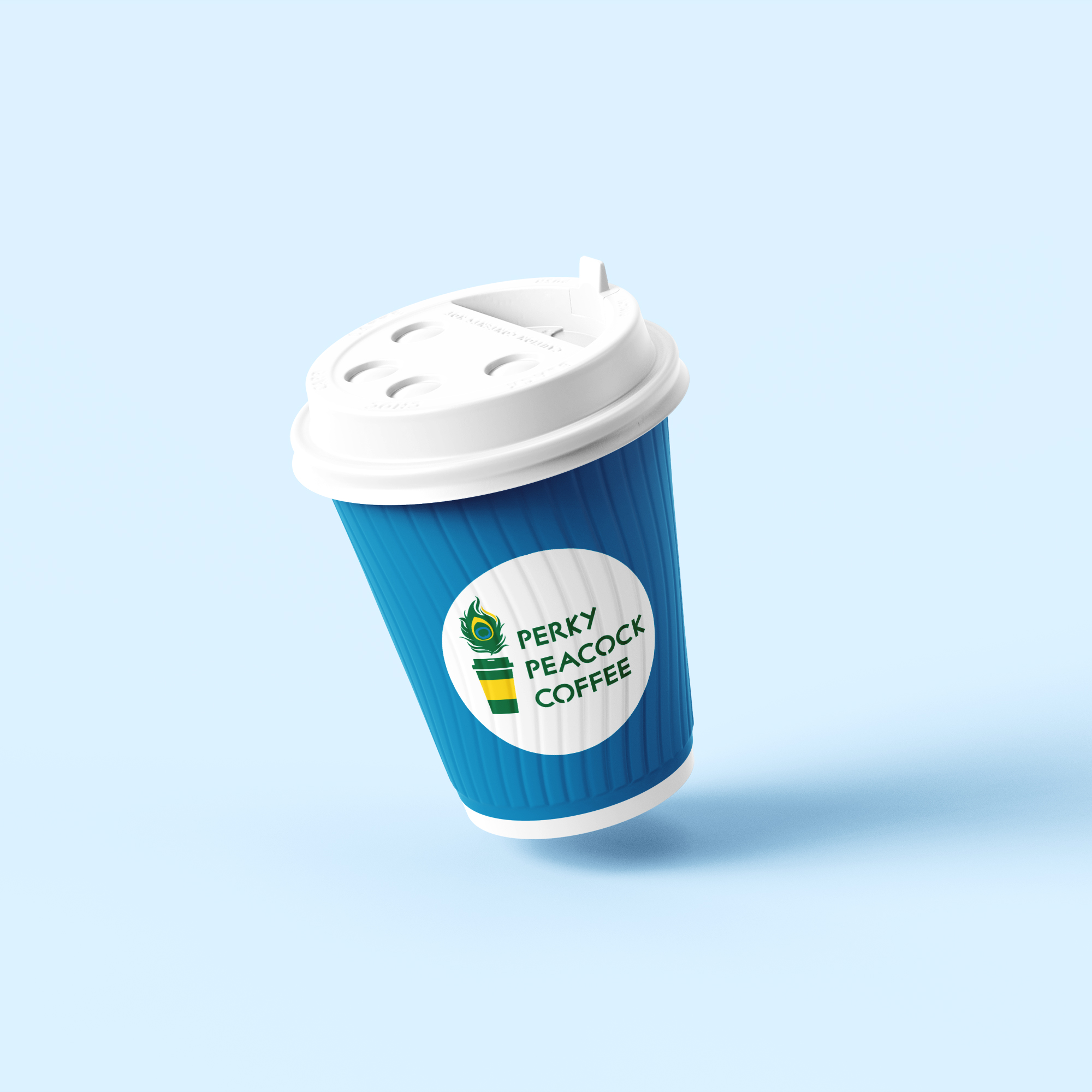Perky Peacock Coffee- Logo Design - MK Designs